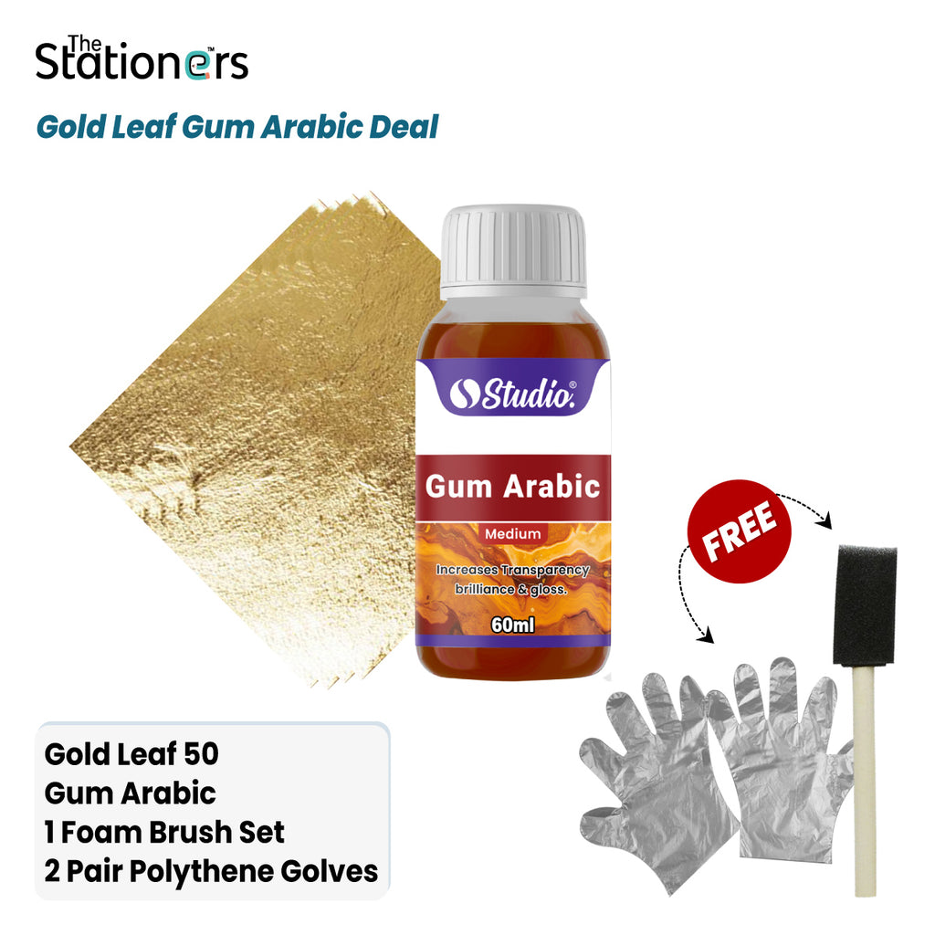 Buy Gold Leaf Gum Arabic Deal @ Thestationers.pk