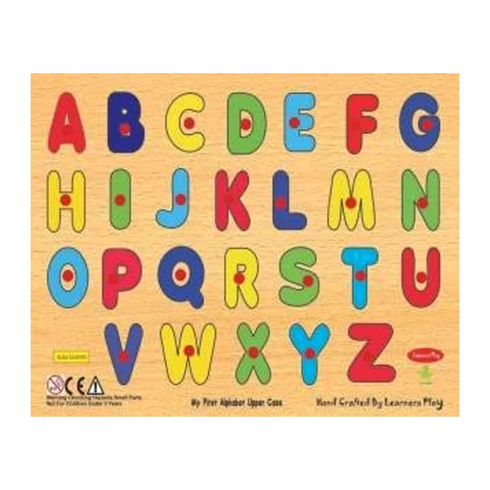 Buy ABC Wood Learning Plates - Kids Learning Toys The Stationers