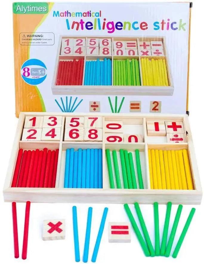 Buy Counting Stick Calculation Math Educational Toy, Wooden Number ...