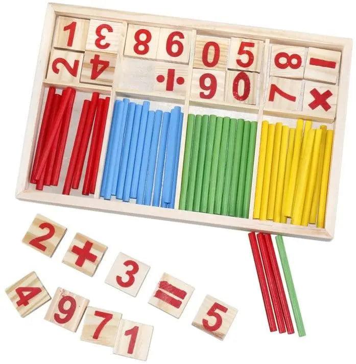 Buy Counting Stick Calculation Math Educational Toy, Wooden Number ...