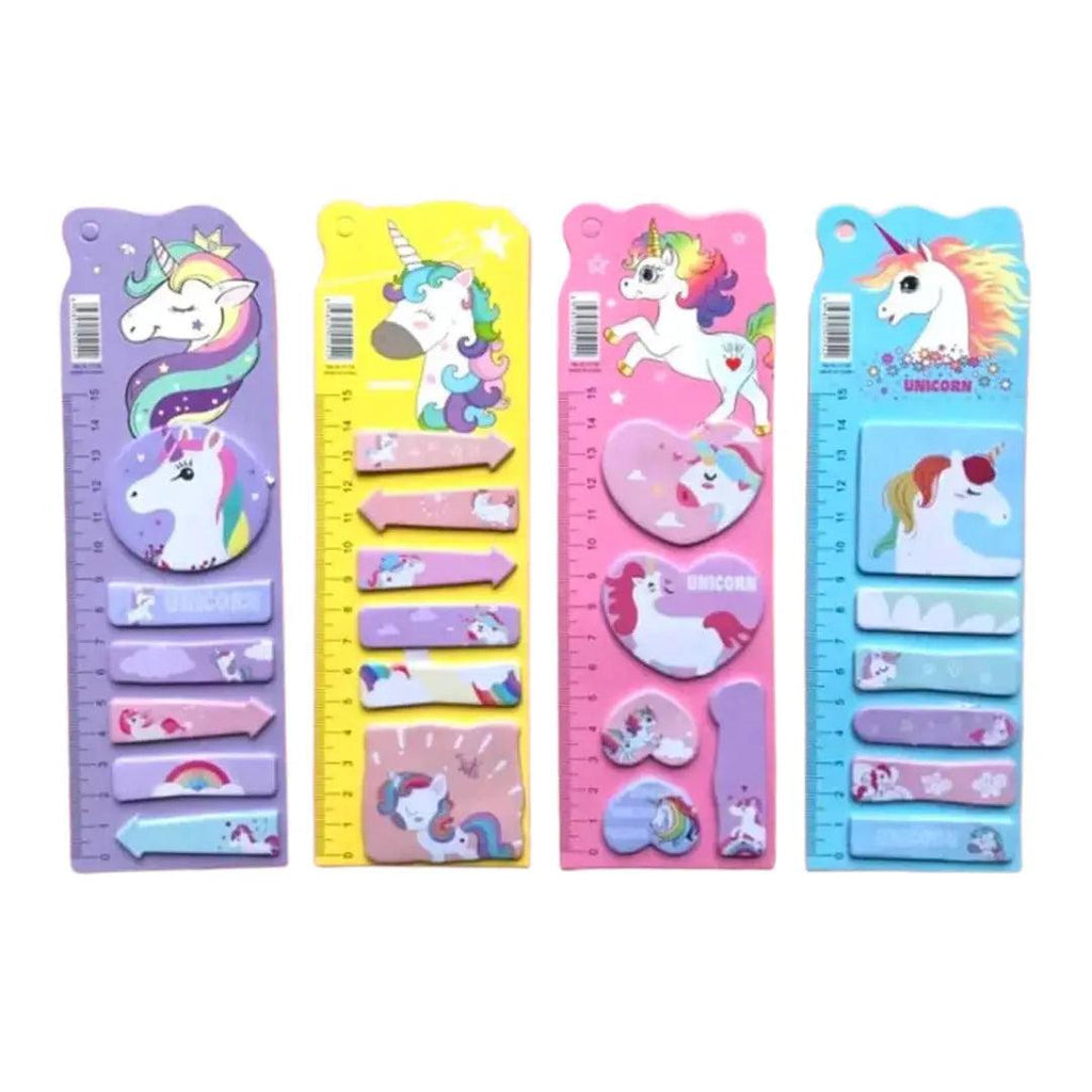 Buy Unicorn Ruler Sticky Notes Set @ Thestationers.pk