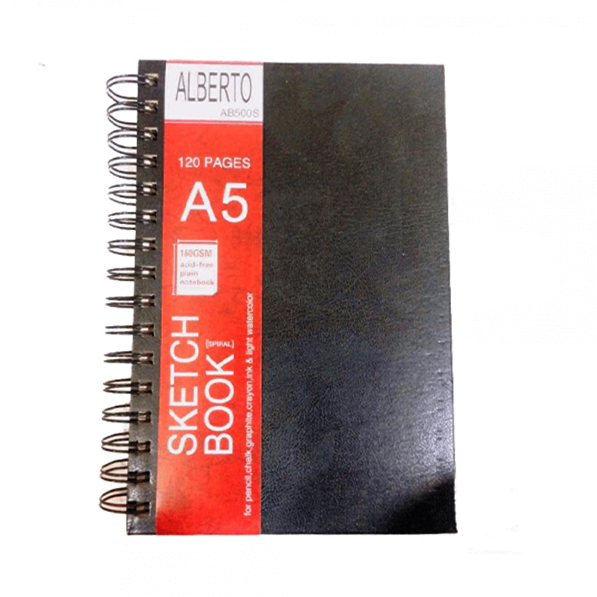 Alberto A5 Spiral Sketchbook 160gsm For Artist - The Stationers