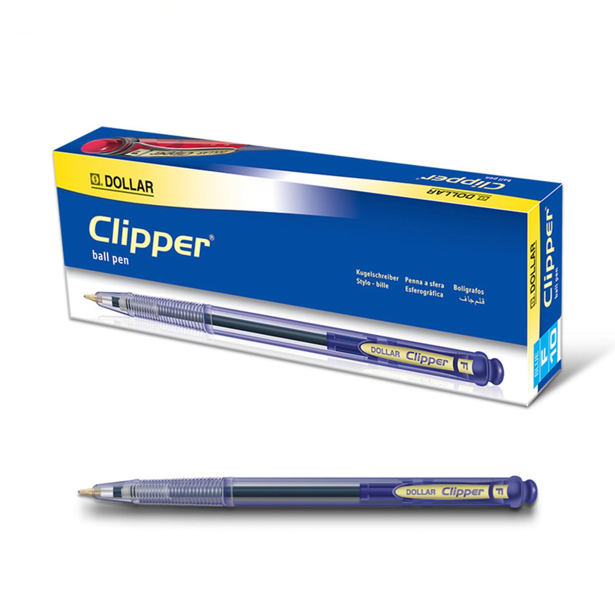 Buy Dollar Clipper Ball Pen 10 Pcs/box - Blue Online | Pens – The ...