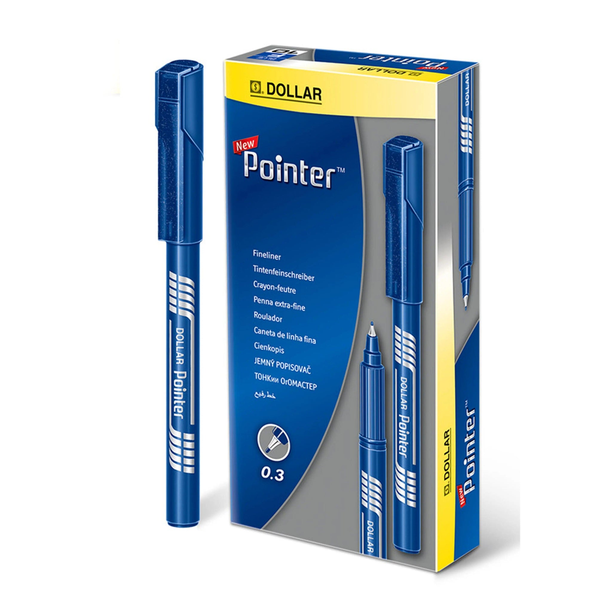 Buy Dollar Pointer Blue Pens - 10Pcs/Box | Affordable Prices – The ...